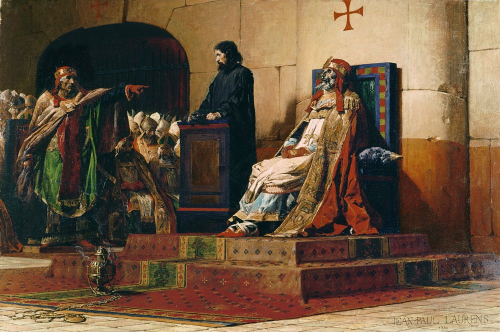 Pope Formosus and Stephen VII by Jean Paul Laurens