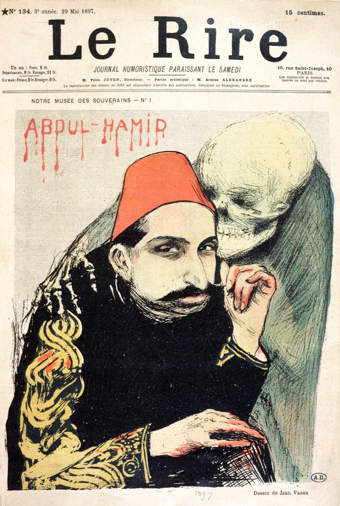 Caricature of Abd al-Hamid II from 'Le Rire', 29th May 1897