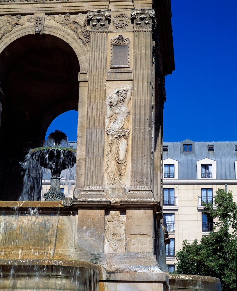 Architecture: Detail of the Fountain of the Innocents Representing the Nymphs