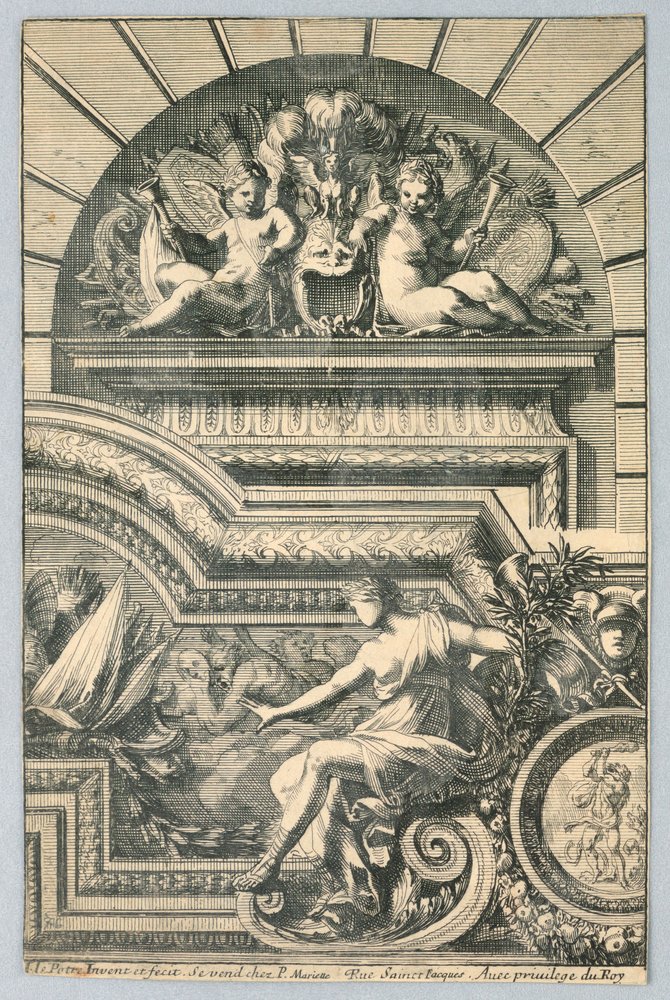 Design for Overdoor and Frame, from 'Recherche de Plusieurs Beaux Morceaux'