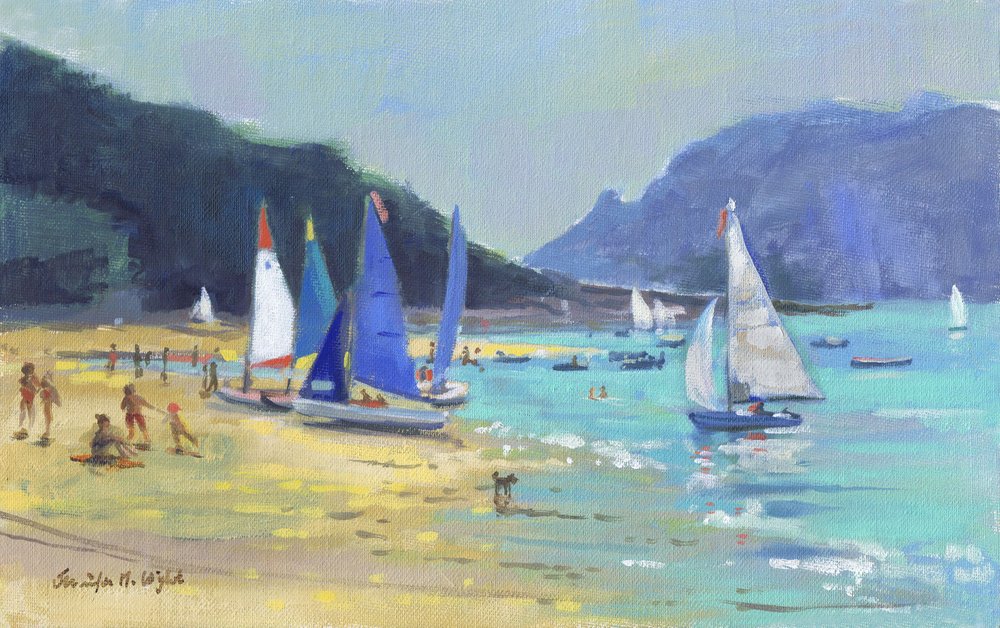 Salcombe Sailing Boats by Jennifer Wright: Fine art print