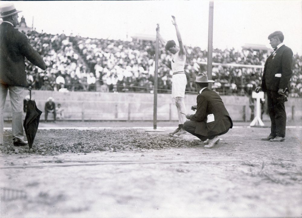 Ray Ewry of the New York Athletic Club Competing in the Standing Broad ...