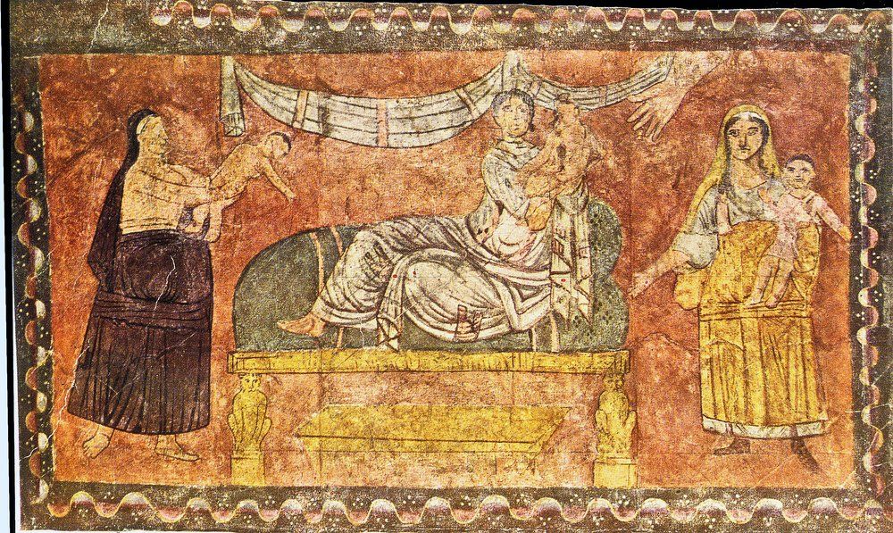 Elijah revives the widows child by Jewish School