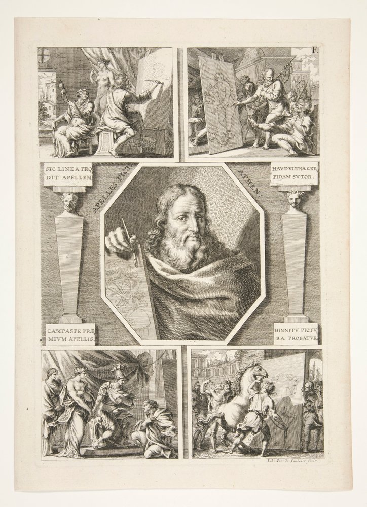 Portrait of Apelles and Four Scenes from the Life of Apelles