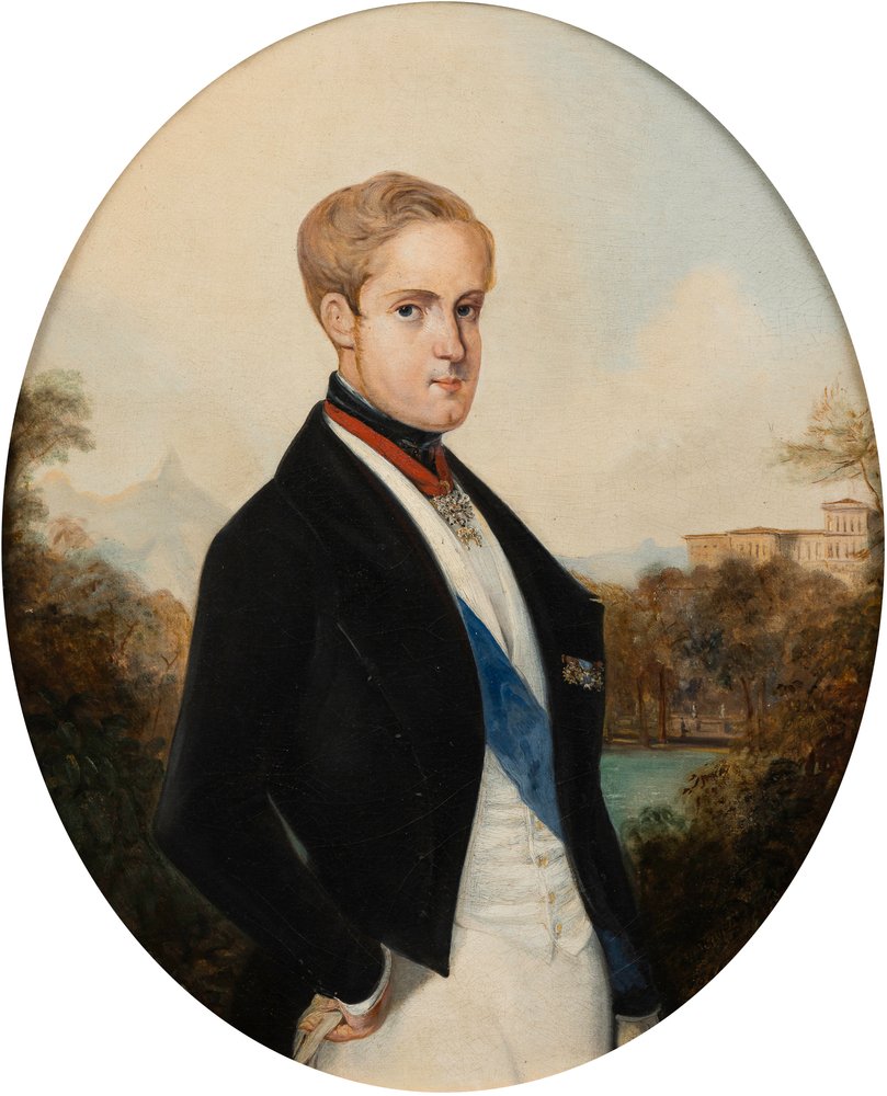 Portrait of Emperor Peter II of Brazil, 1846