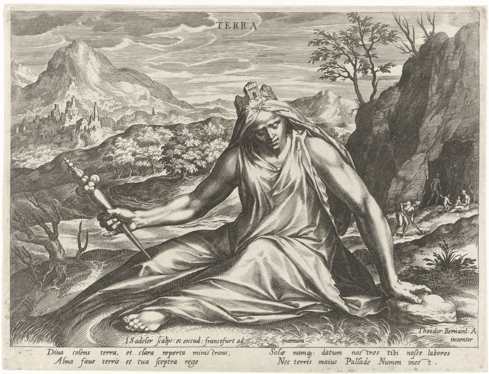 Earth Personified by the Goddess Cybele (The Four Elements as ...