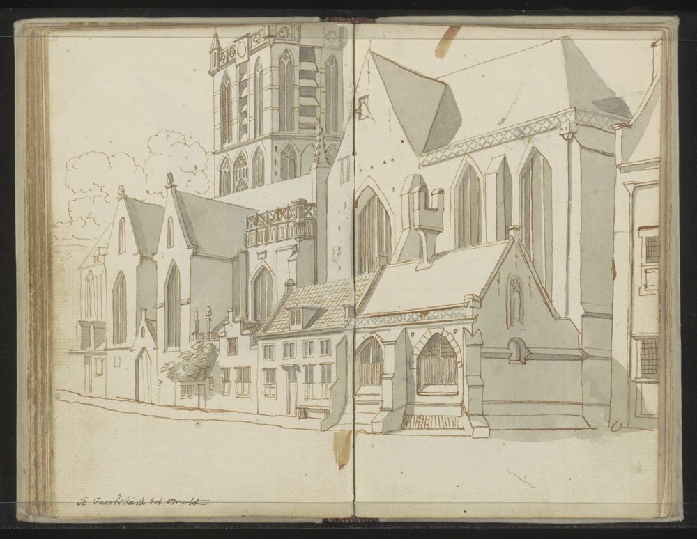 Right Facade of the Jacobikerk in Utrecht