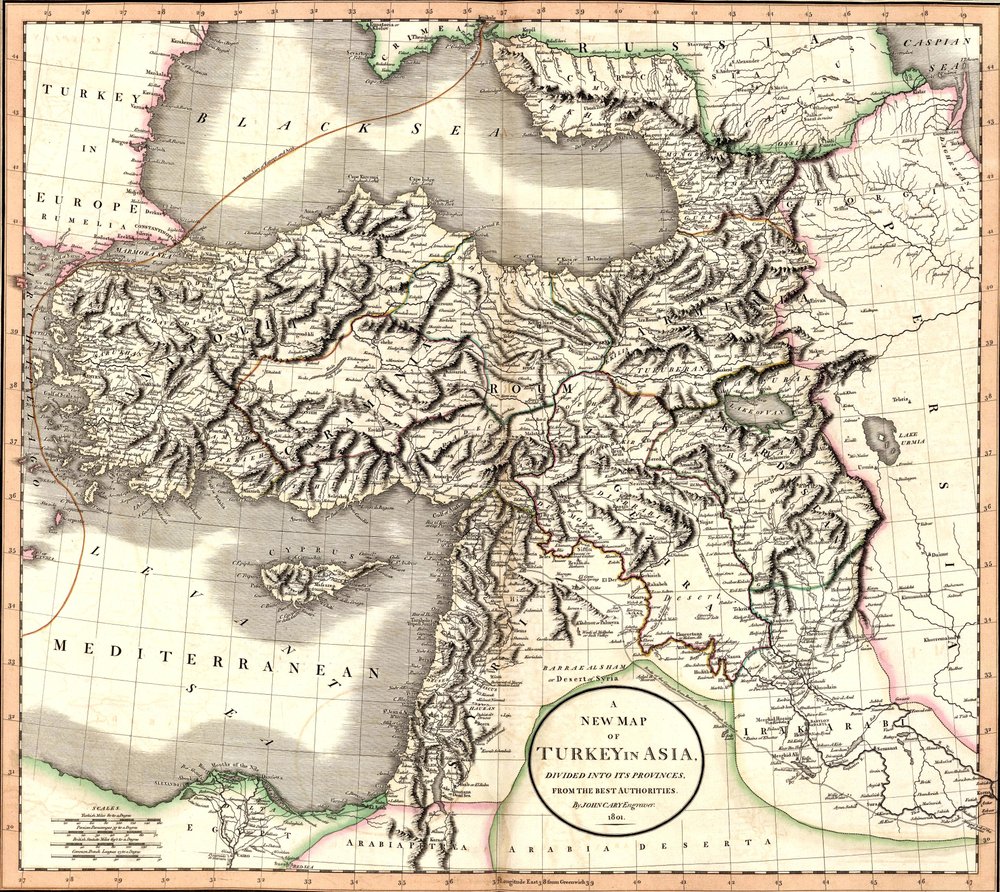 A New Map of Turkey in Asia, Divided into Its Provinces, from the Best ...