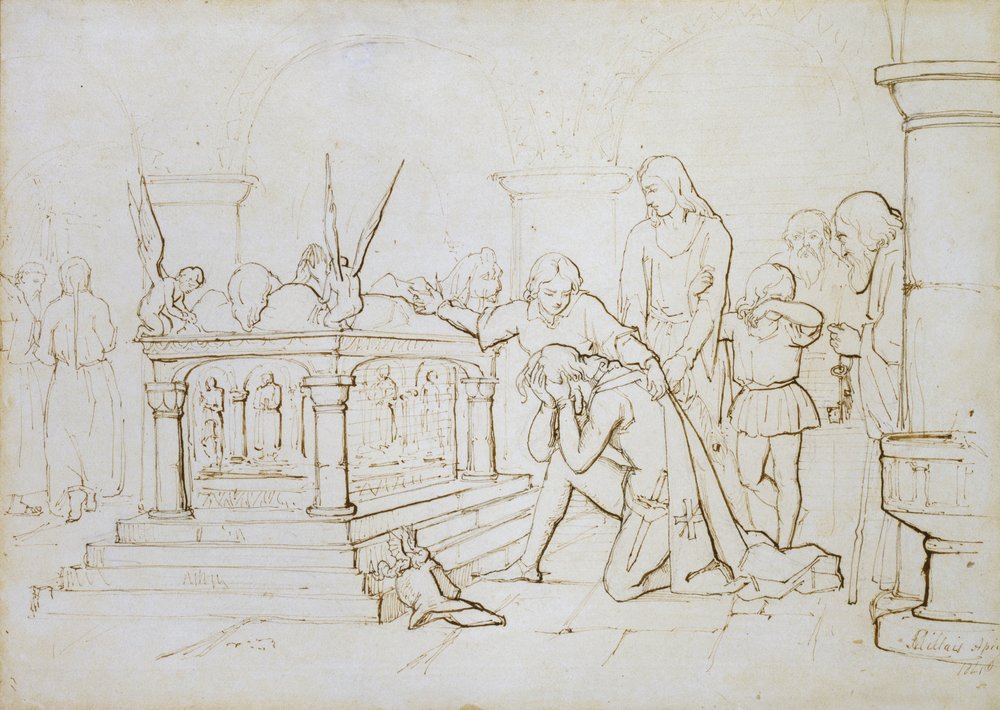 The Crusader's Return, 1840 by John Everett Millais