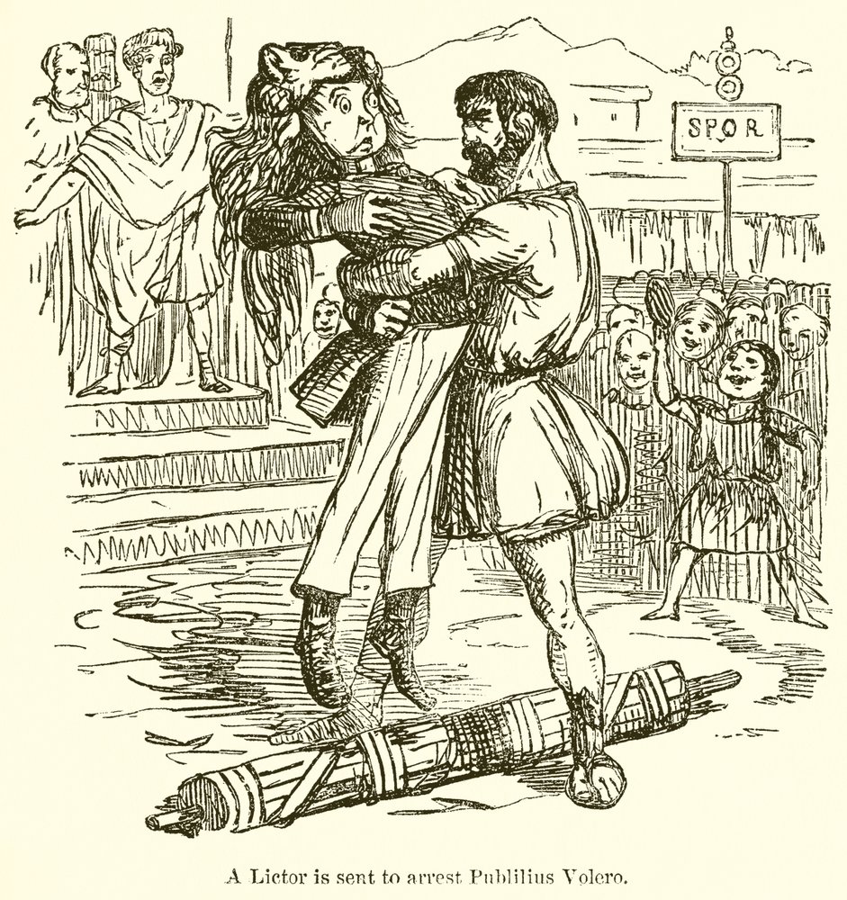 A Lictor is Sent to Arrest Publilius Volero by John Leech