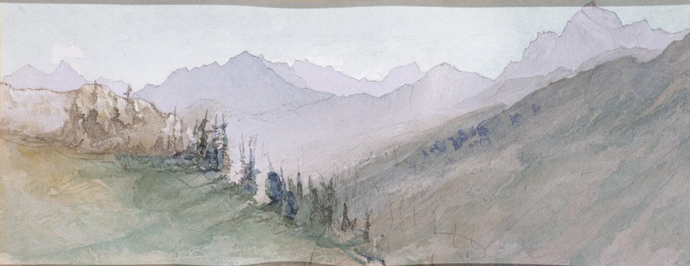 Mountains of Savoy seen from the Brezon by John Ruskin