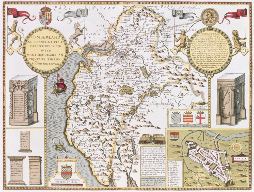 Cumberland and the Ancient City of Carlile by John Speed