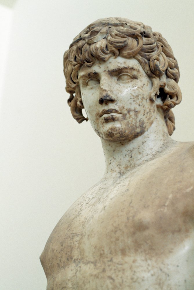 Antinous, Parian Marble Statue, from the Temple of Apollo at Delphi ...