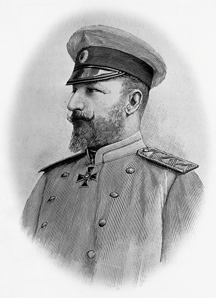 Portrait of Ferdinand I, Tsar of Bulgaria, engraving