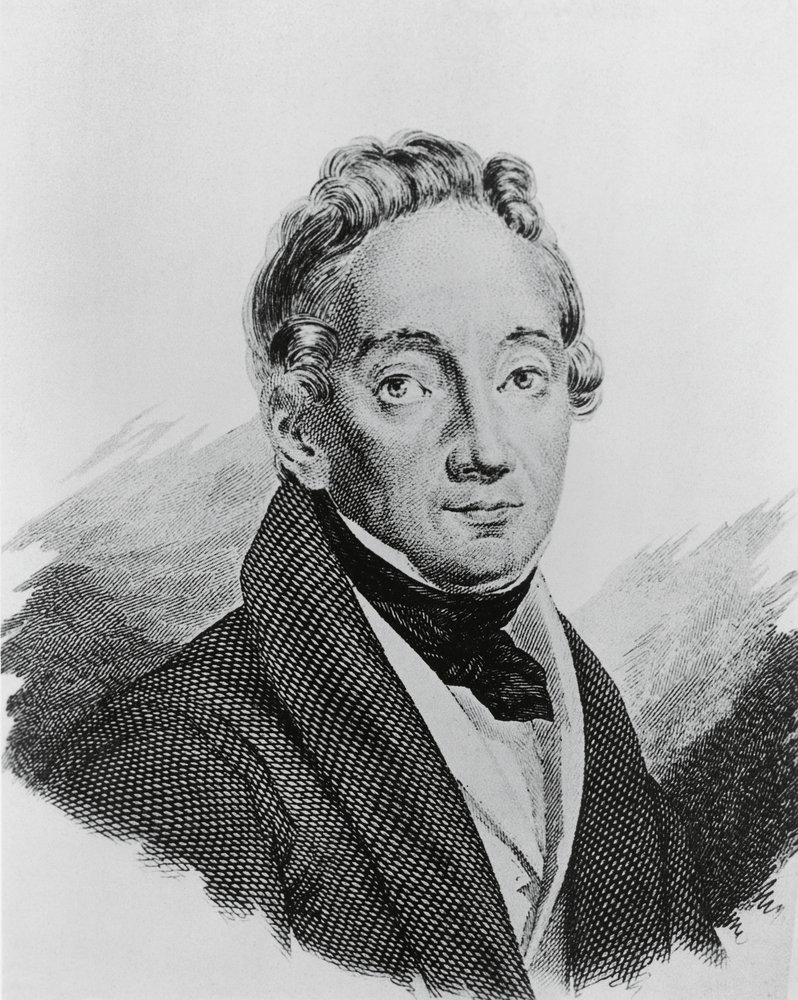 Portrait of Pietro Colletta, Italian general and historian, engraving