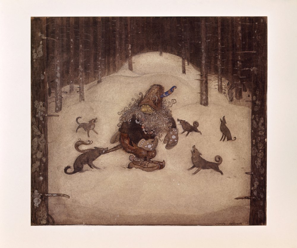 Troll and Wolves by John Bauer: Buy fine art print