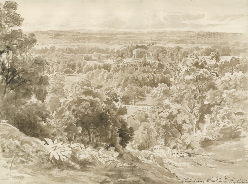 Patshull House and Park by John Buckler: Fine art print