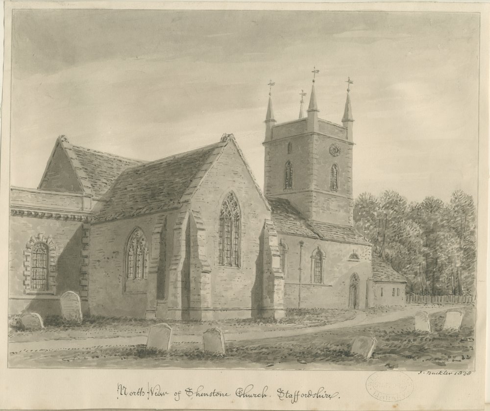 Shenstone Church by John Buckler: Buy fine art print