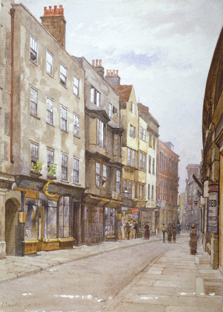 View of Hollywell Street Looking West, Westminster, London, 1882