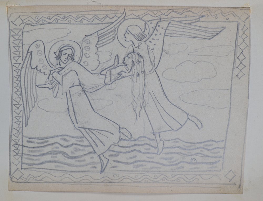 Untitled [Study for St Bride] by John Duncan