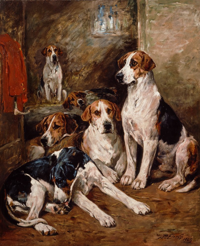In the Kennel by John Emms: Highest-quality art reproduction