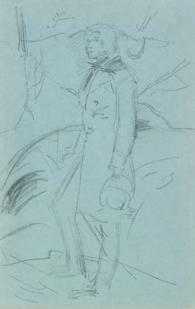 Preliminary Sketch for the Portrait of John Ruskin