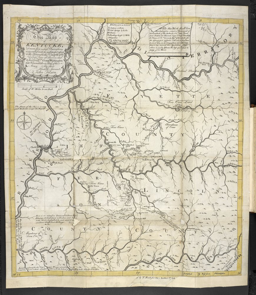 A Map of Kentucky, in The Discovery, Settlement and present State of ...