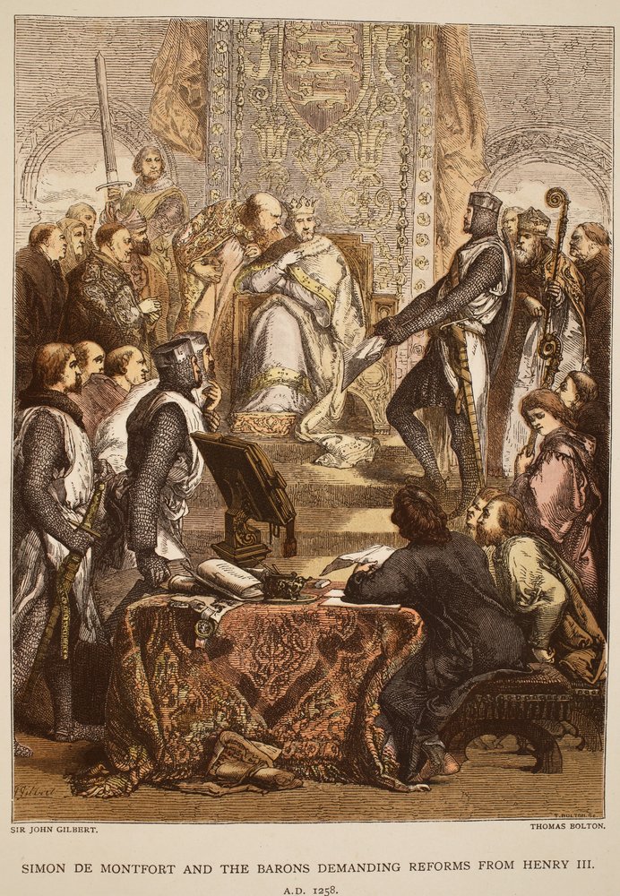 Simon de Montfort and the Barons Demanding Reforms from Henry III, 1258 ...