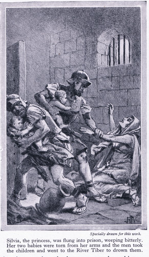 Romulus and Remus were torn from the arms of their mother Silvia and ...