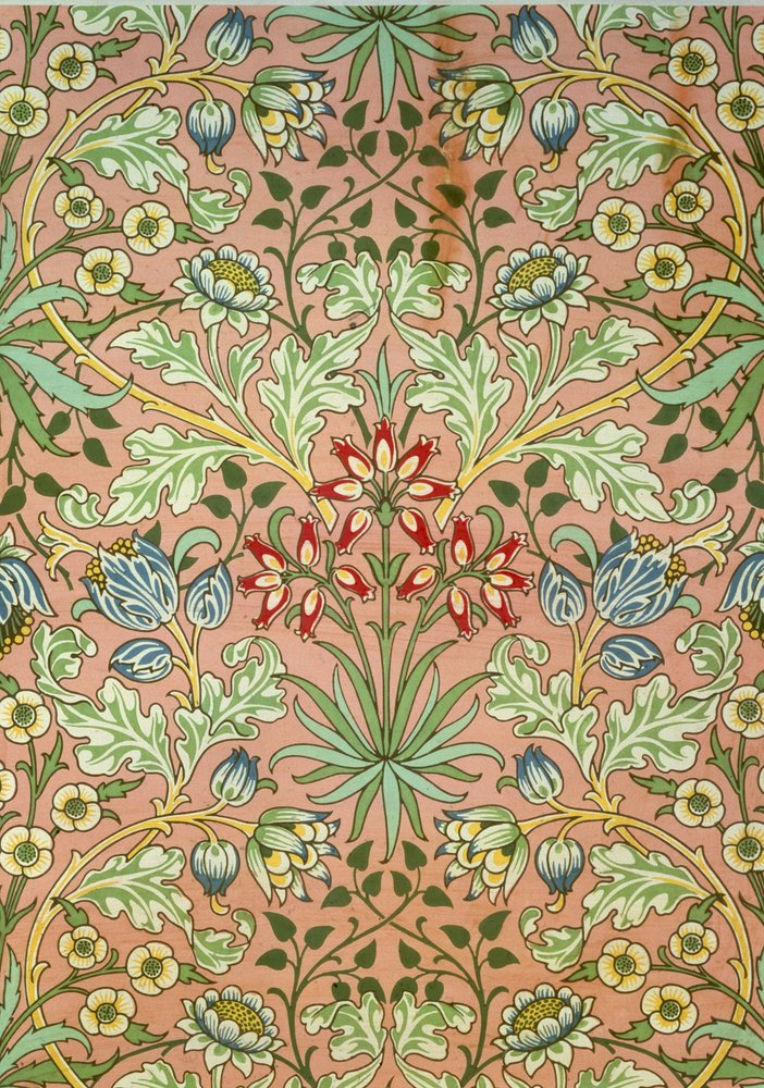 Hyacinth wallpaper, designed for Morris and Company