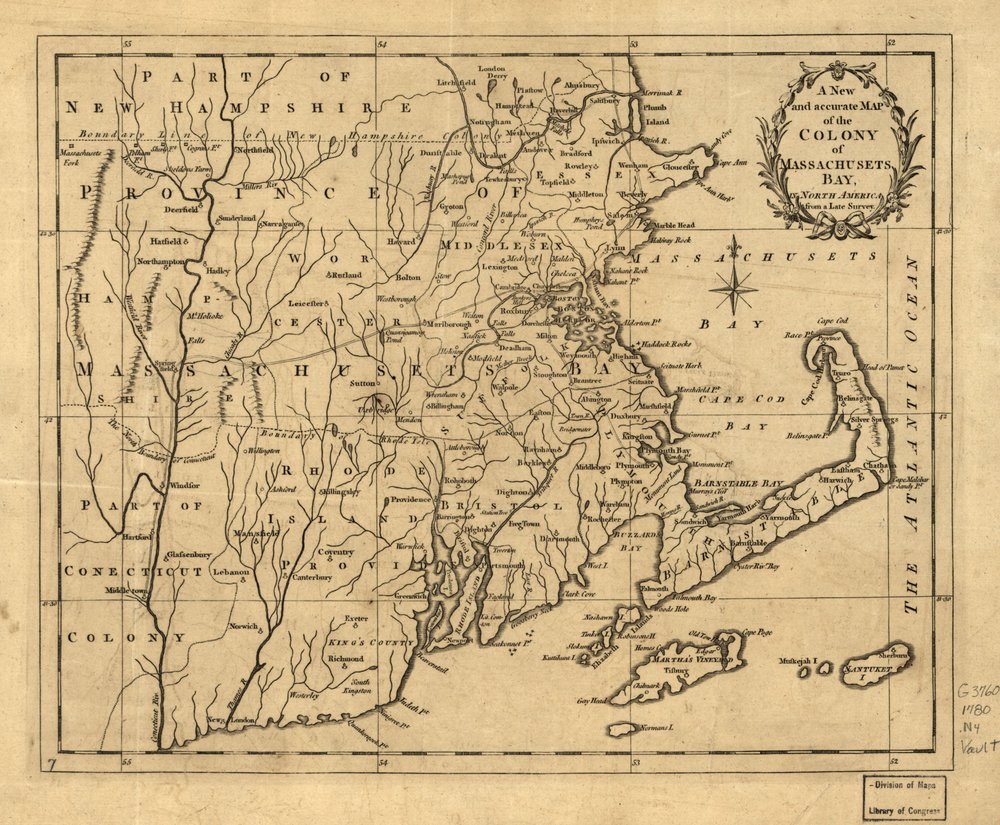 A New and Accurate Map of the Colony of Massachusetts Bay, in North America