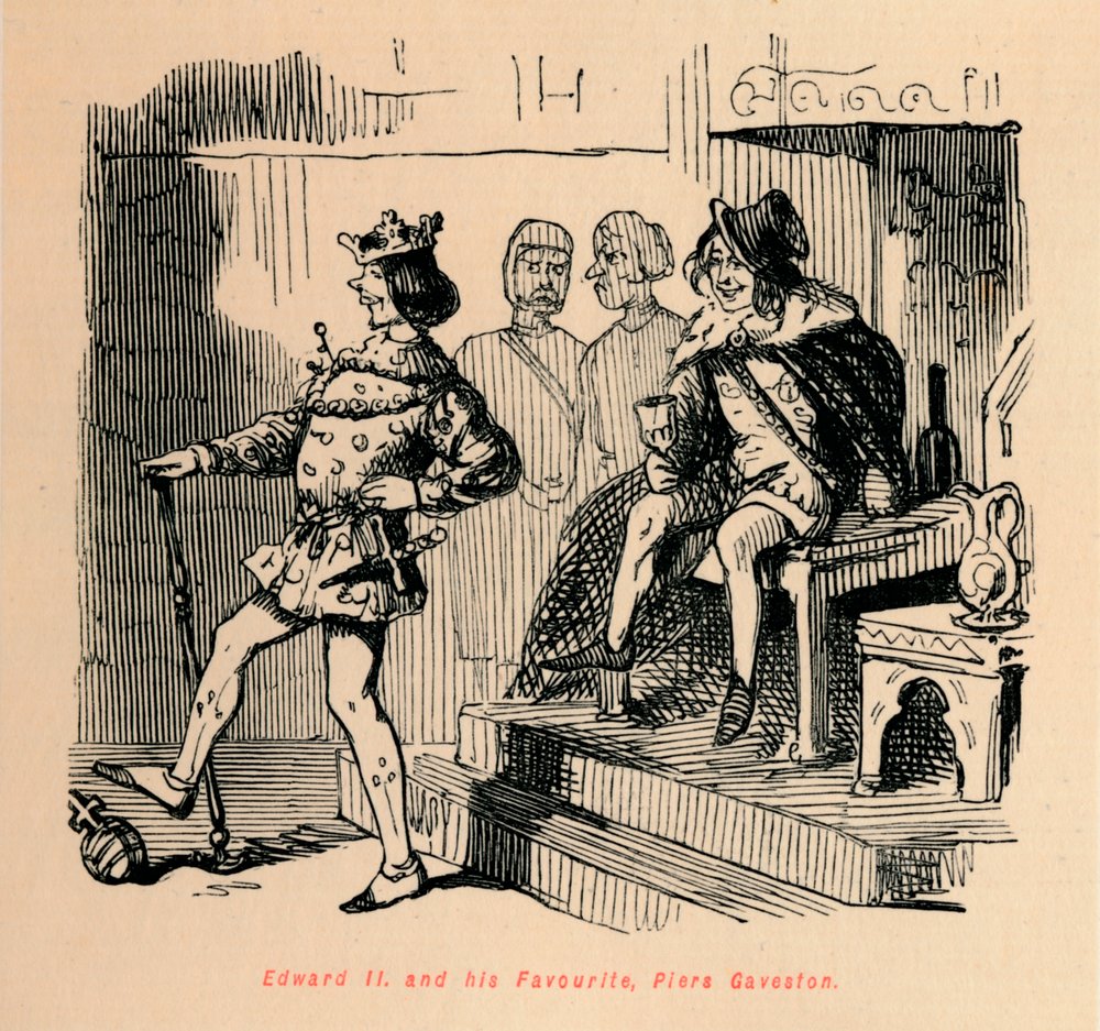 Edward II and his Favourite, Piers Gaveston by John Leech