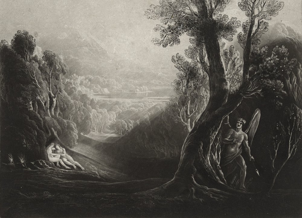 Satan Contemplating and Eve in Paradise by John Martin