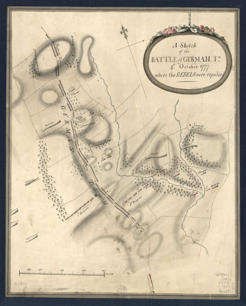A Sketch of the Battle of Germantown, 4th October 1777, where the ...