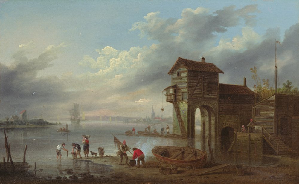 A View of the Sluice House at Liverpool by John Pennington