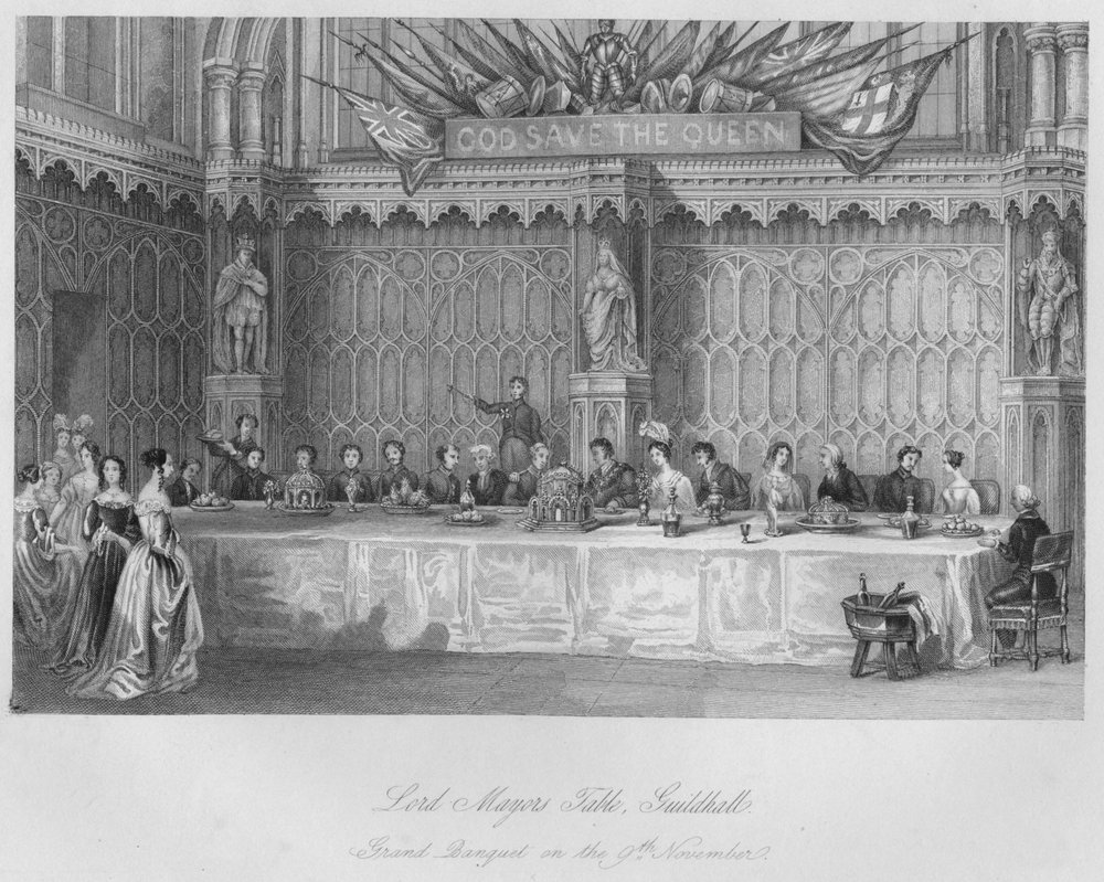 Lord Mayor's Table, Guildhall. Grand Banquet on the 9th November