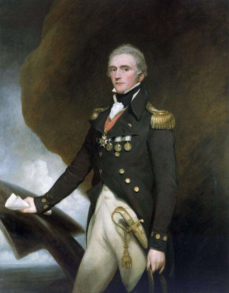 Portrait of Captain Sir Edward Berry, served under Horatio Nelson at ...