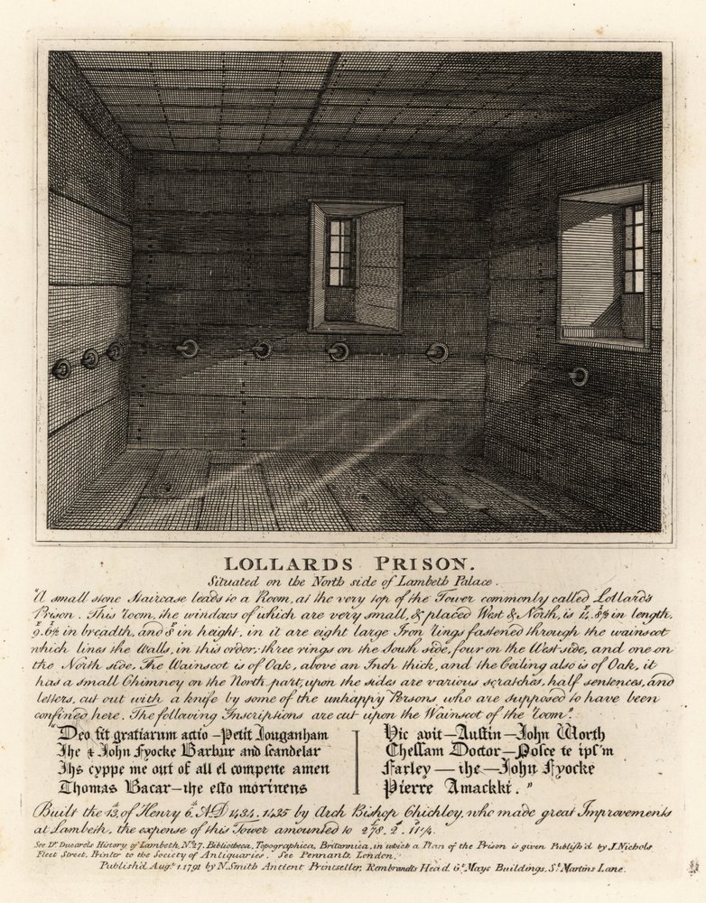 Lollards Prison, in the Tower of Lambeth Palace