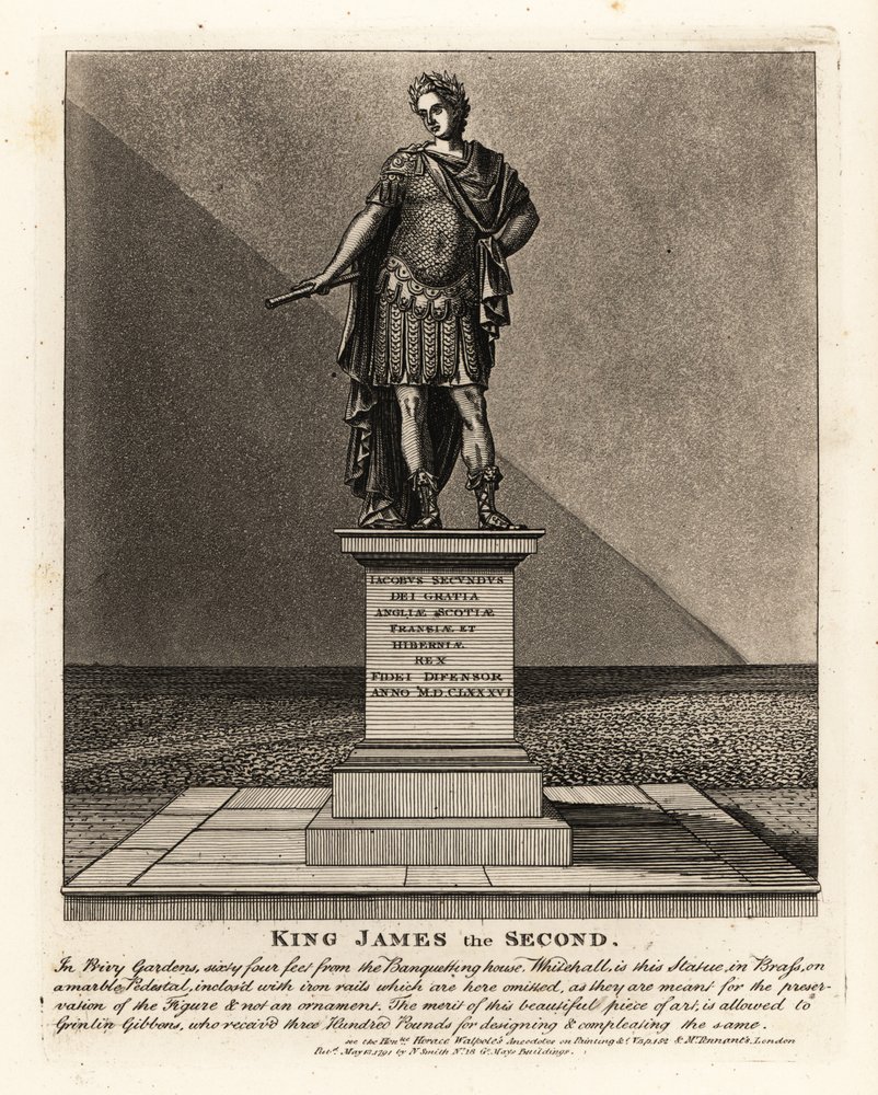 Statue of King James II of England in Costume as a Roman Emperor ...