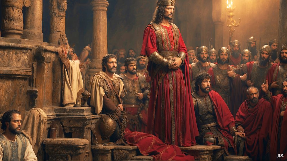 Jesus Accused and Judged by Pilate 02 by Josef Johann Michel