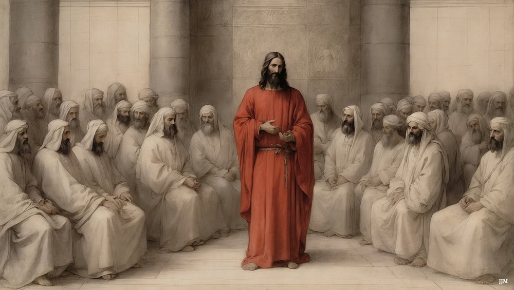 Jesus Accused Before the High Council of the Jews 02