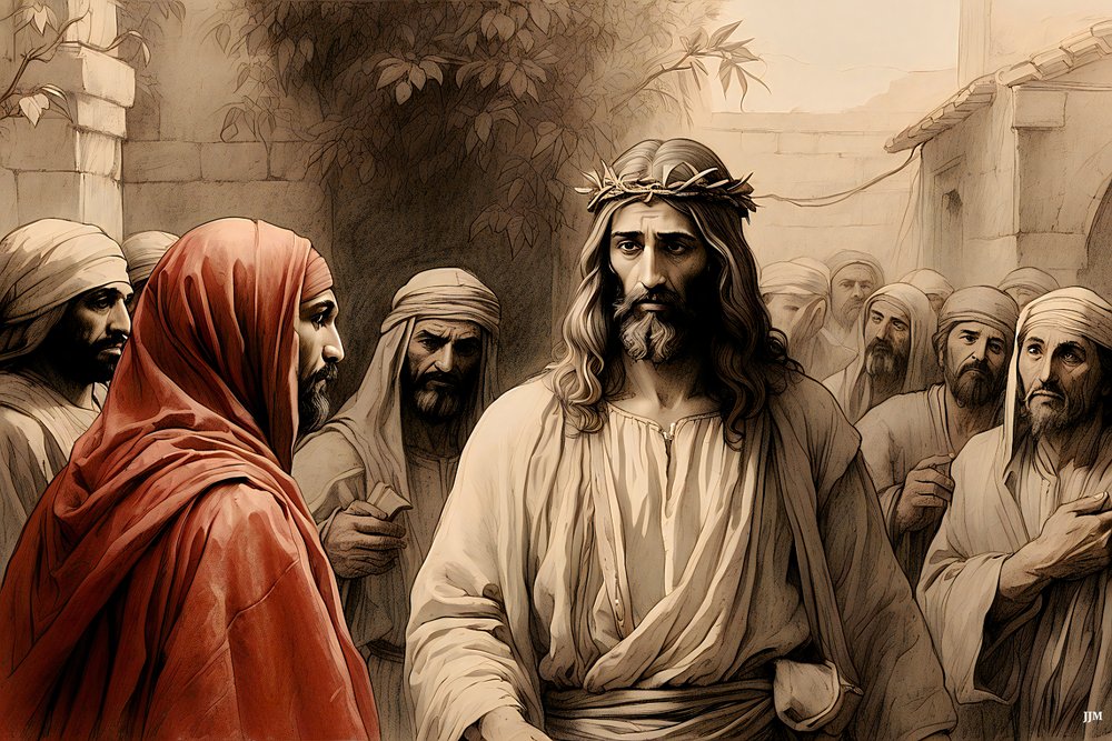 Jesus Betrayed by Judas 03 by Josef Johann Michel