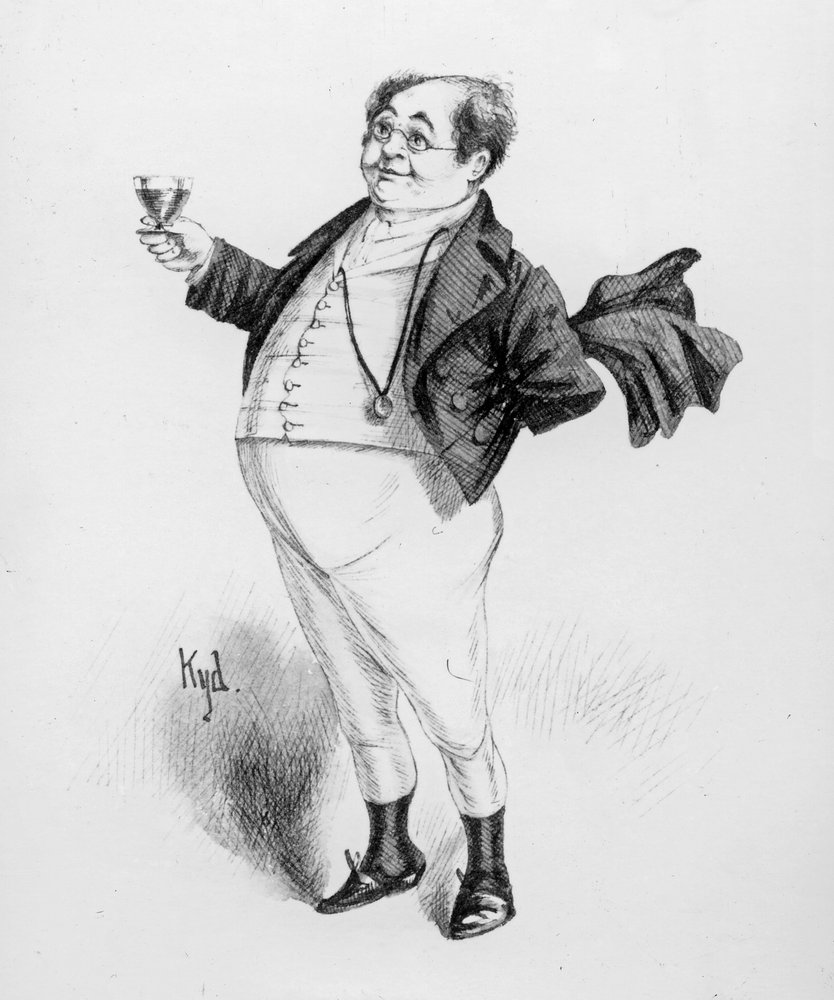 Mr. Pickwick, a character from 'The Pickwick Papers' by Charles Dickens