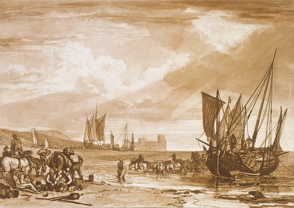 Scene on the French Coast, from the 'Liber Studiorum', engraved by ...