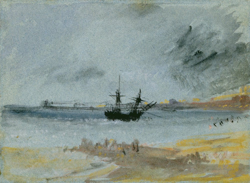Ship Aground, Brighton, 1830