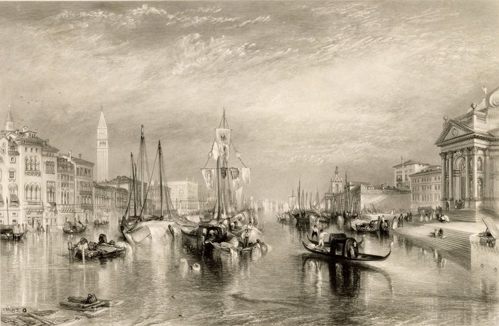 The Grand Canal, Venice, engraved by William Miller, 1838-52