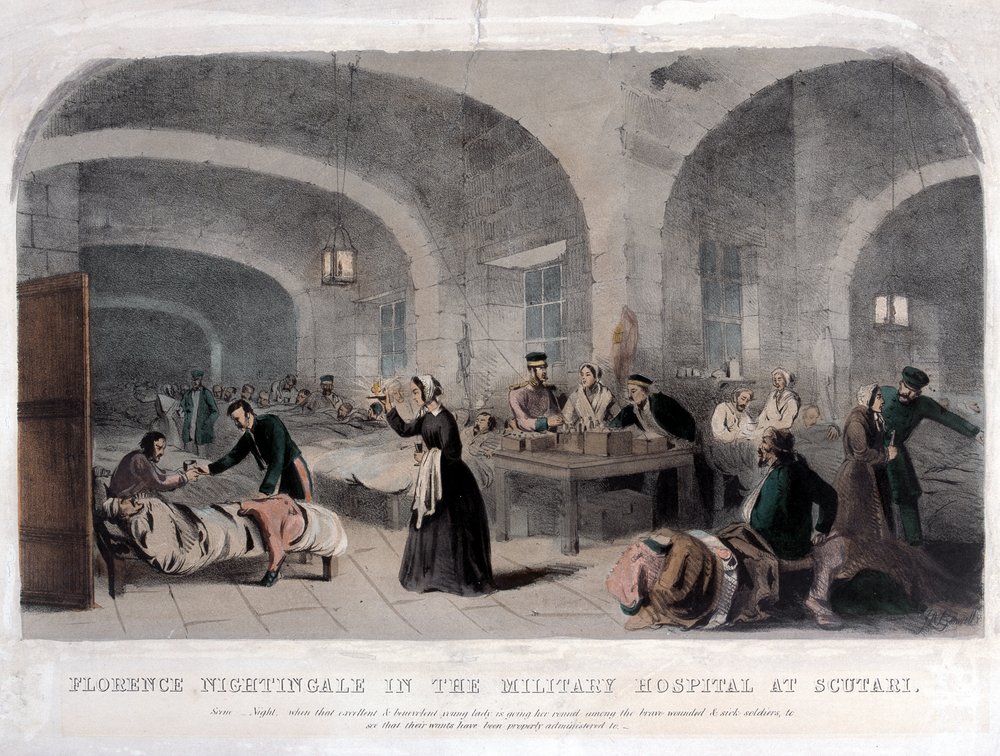 Florence Nightingale in the Military Hospital at Scutari during the ...