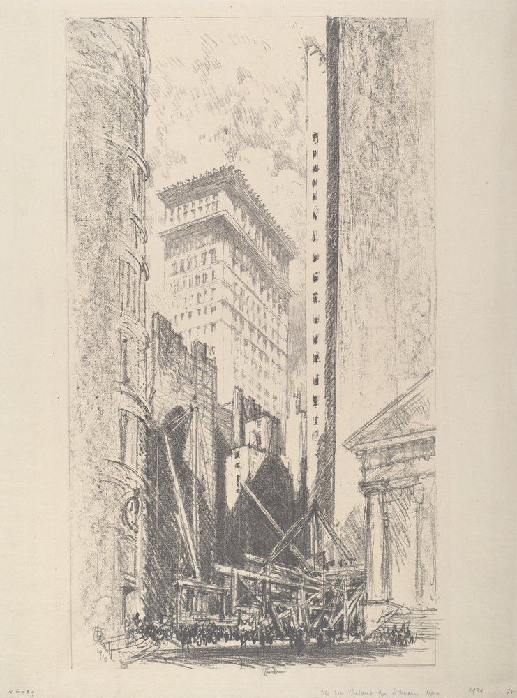 Rebuilding Broad Street by Joseph Pennell: Fine art print