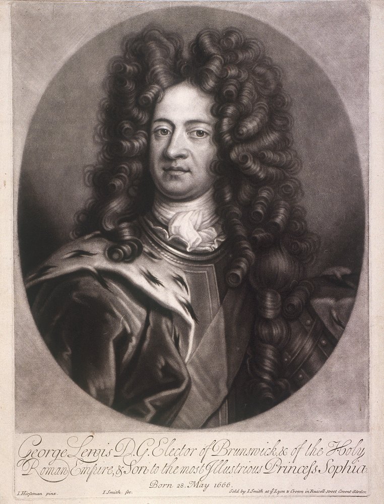 Oval portrait of George I, King of Great Britain, c1700