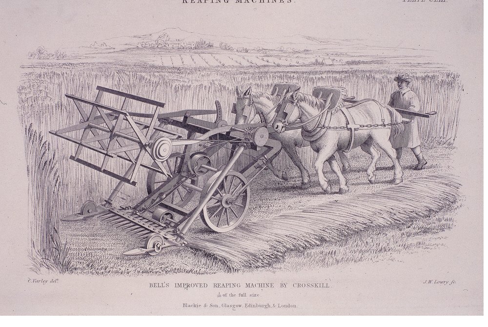 Bell's Improved Reaping Machine by Crosskill, c1840s
